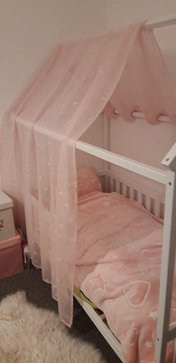 Voilage phosphorescent enfant (140 x 240 cm) Fluo night Rose - Linge de ...