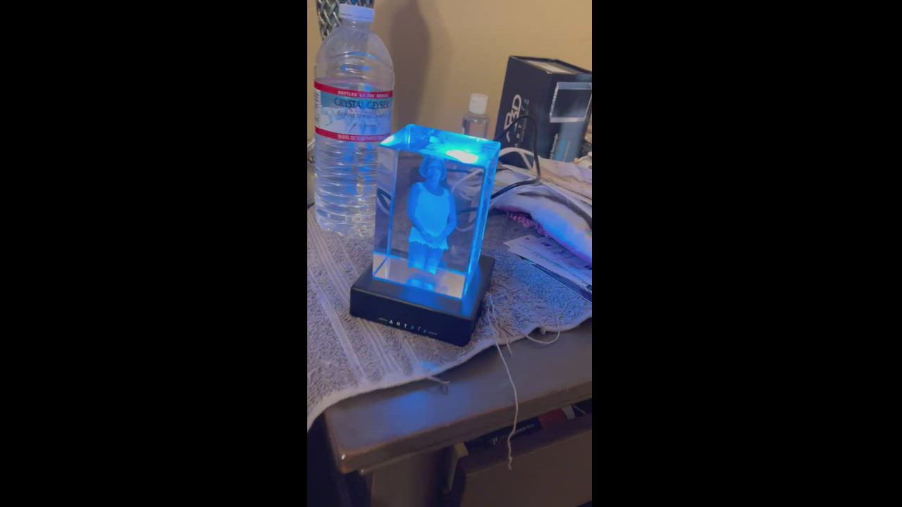 Small Wood LED Light Base for 3D Photo Crystal - Buy in Australia