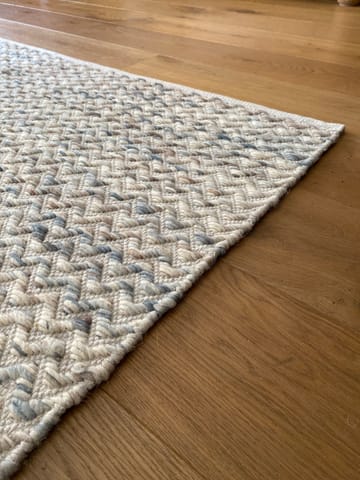 Chevron Waves - Cream Beige / Greige, Runner 80 x 300 cm Wool Rug ...