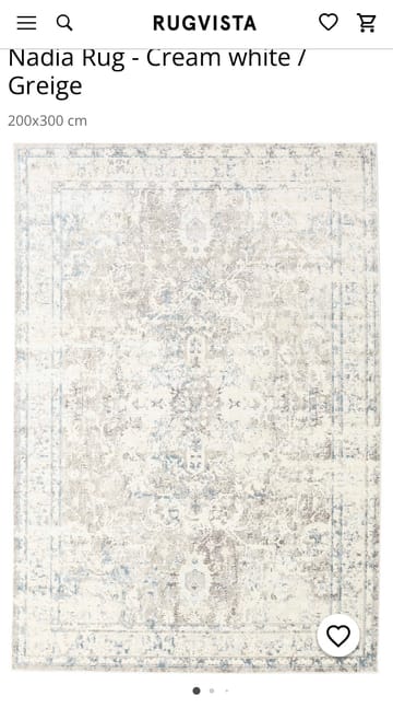 Rugvista essential - Nadia - Krämvit / Greige 200 x 300 cm Matta - Rugvista