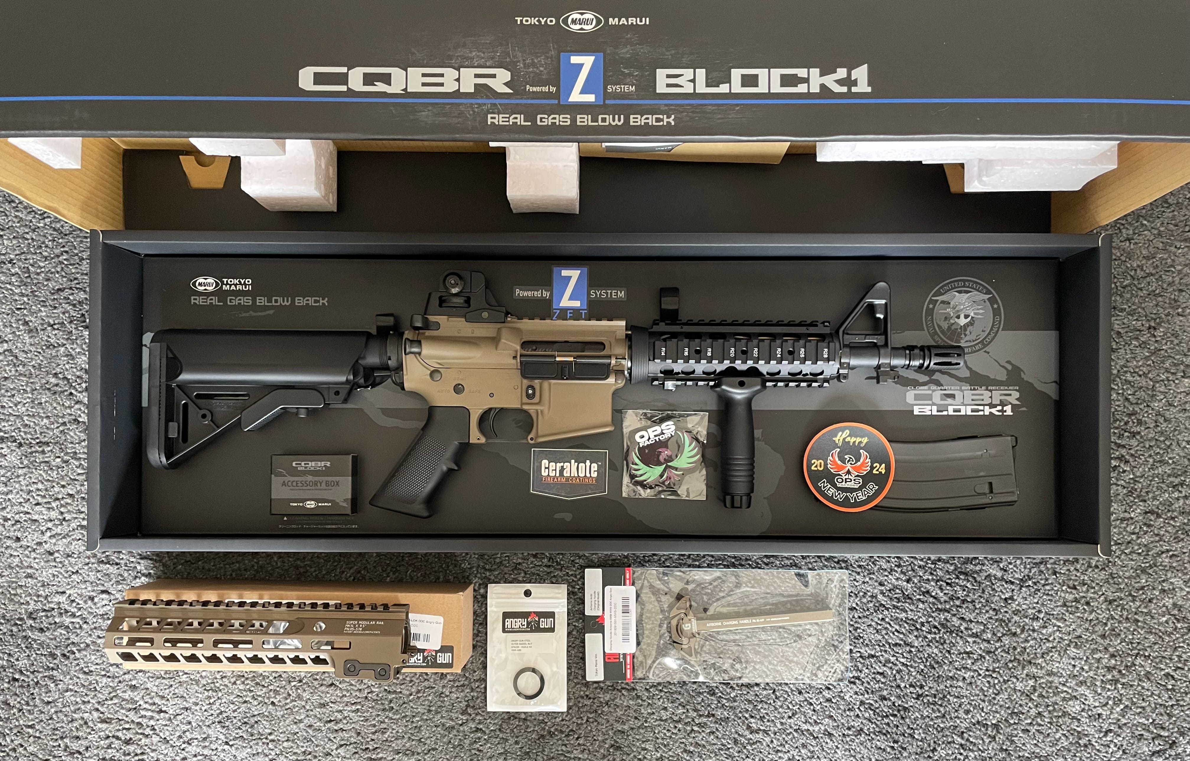 Réplique M4A1 MWS CQBR BLOCK 1 Tokyo Marui GBBR FDE Cerakote